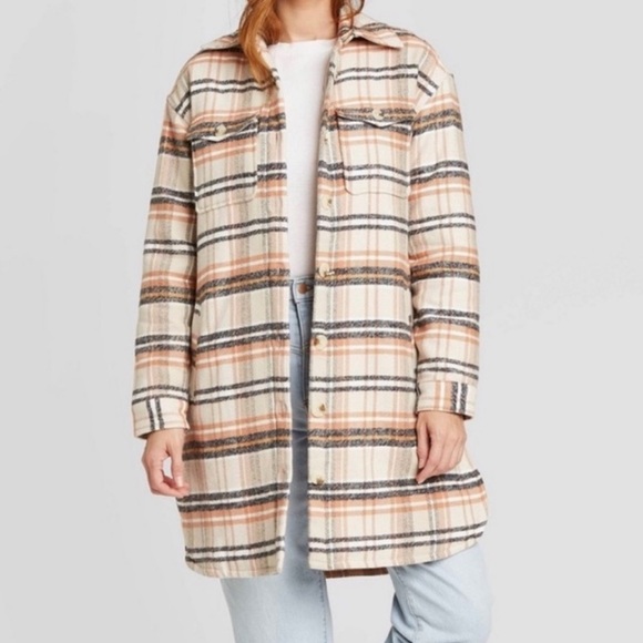 Universal Thread | Jackets & Coats | Universal Thread Plaid Pea Coat ...